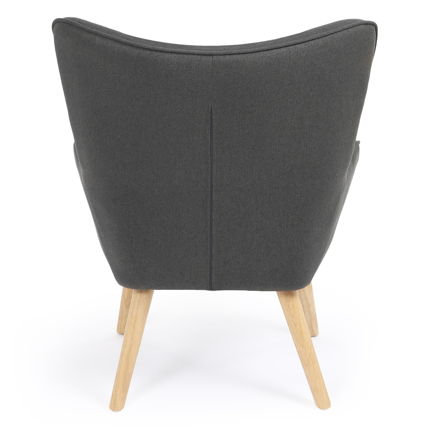 Fauteuil scandinave gris pas cher avec repose-pieds | ID Market
