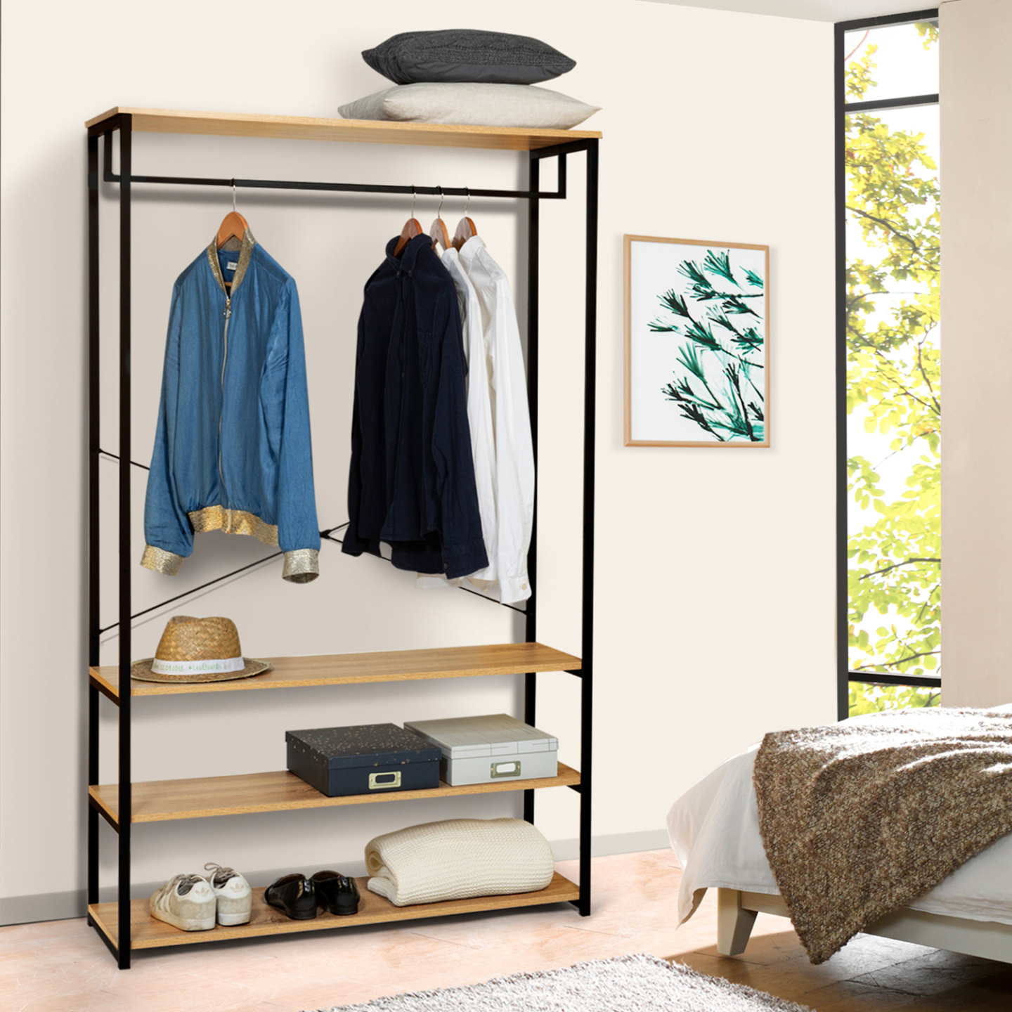 Goedkope industriële open kleerkast 100 cm - modulair | ID Market