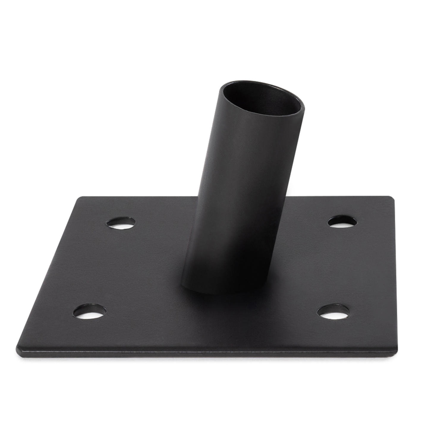 Mâts pour voile d'ombrage en acier noir - Lot de 2 poteaux | ID Market