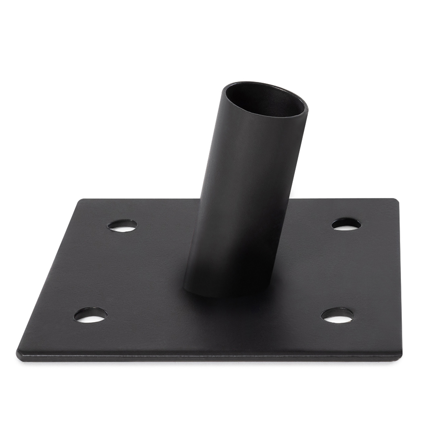 Mâts pour voile d'ombrage en acier noir - Lot de 2 poteaux | ID Market