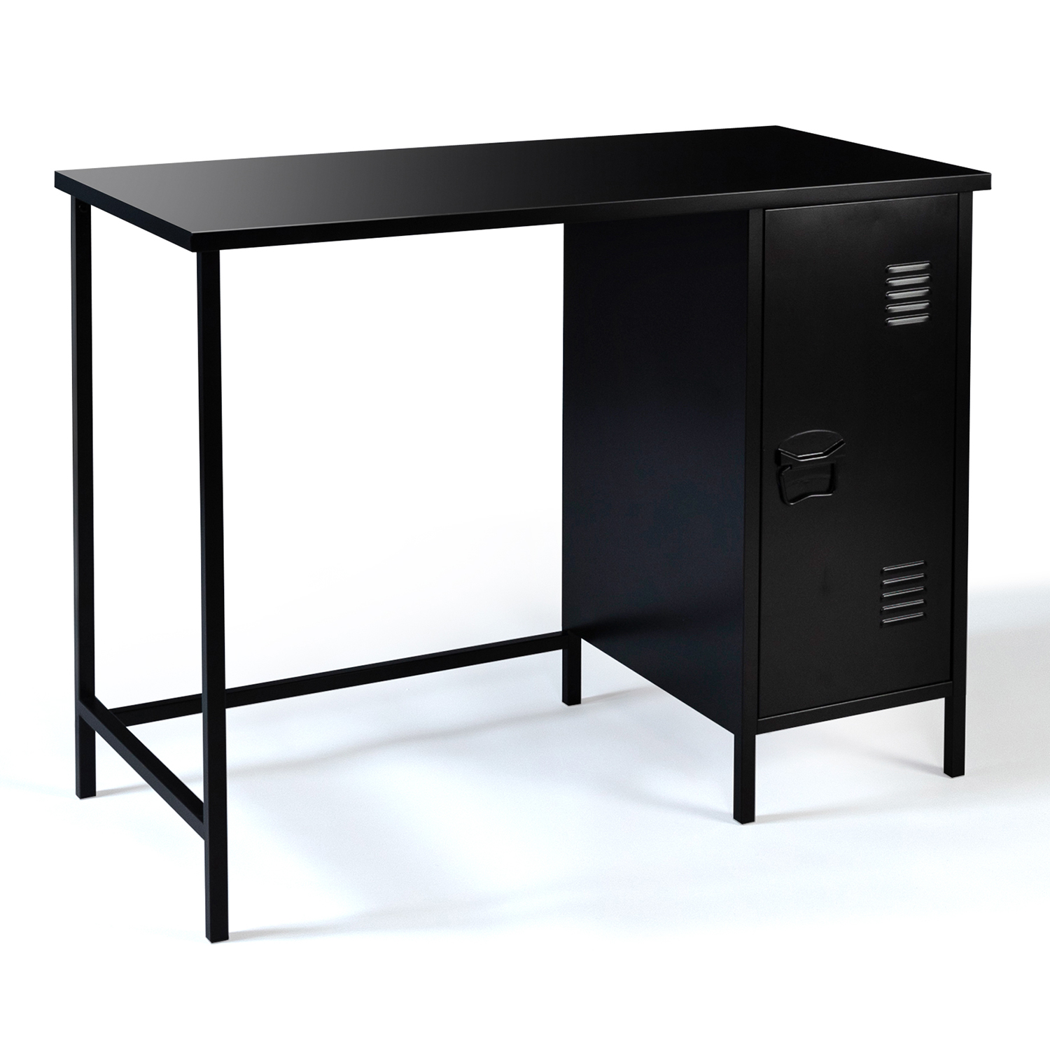 Bureau métallique industriel noir 100 cm - ESTEL | ID Market