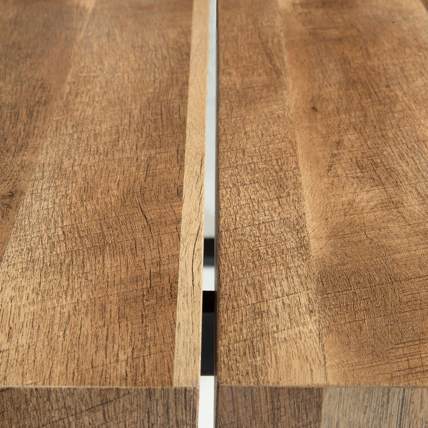 Console d’entrée métal noir et bois - BLANCA | ID Market