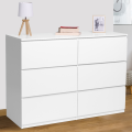 Commode 6 tiroirs blanche pas cher - Tomi | ID Market
