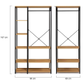 Dressing ouvert modulable pas cher style industriel 150 cm - DETROIT ...
