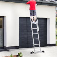 Multifunctionele aluminium stelling met ladder, met moduleerbaar ...
