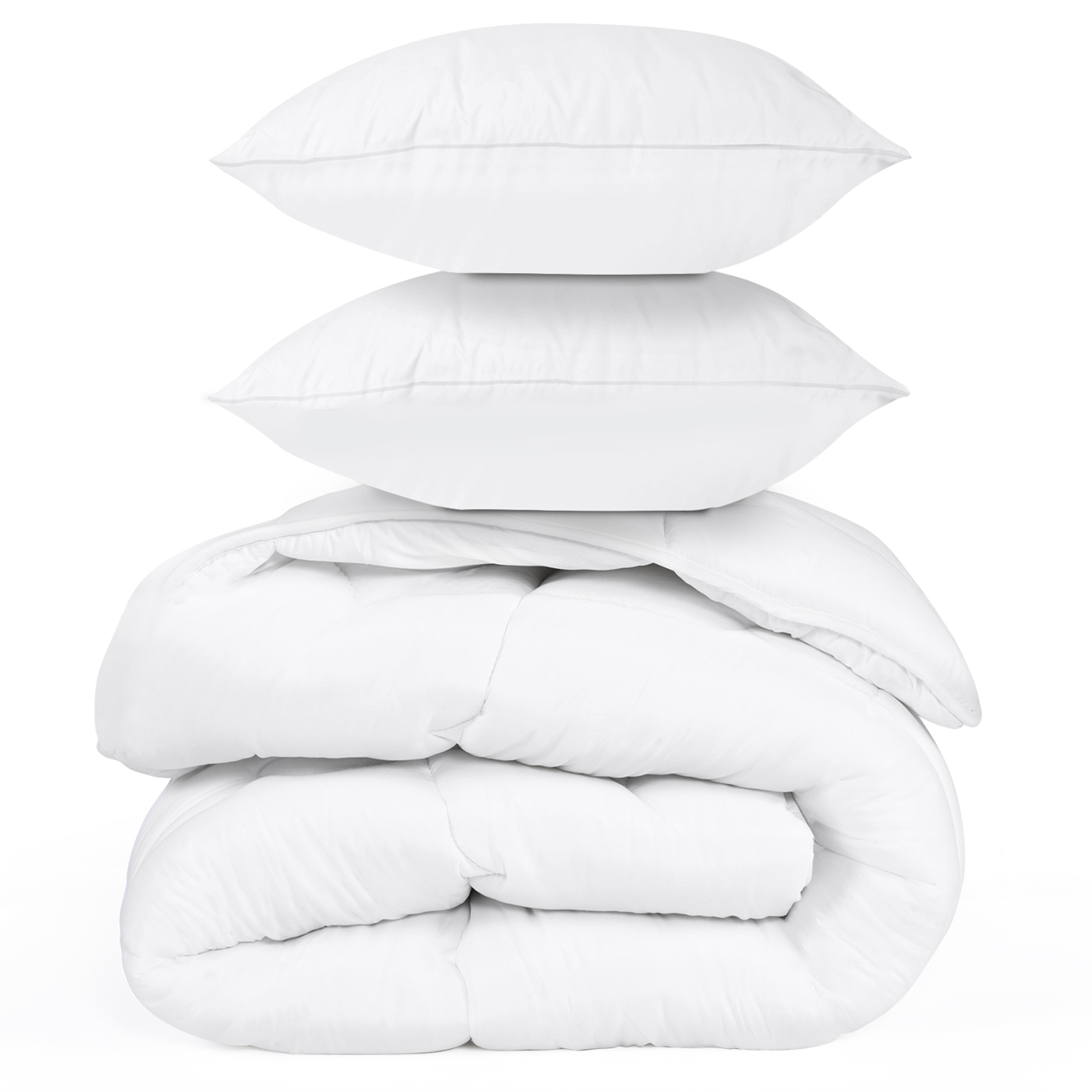 Couette microfibre pas cher 220x240 cm 700gr + 2 oreillers - ELLIE | ID ...