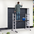 Multifunctionele aluminium stelling met ladder, met moduleerbaar ...