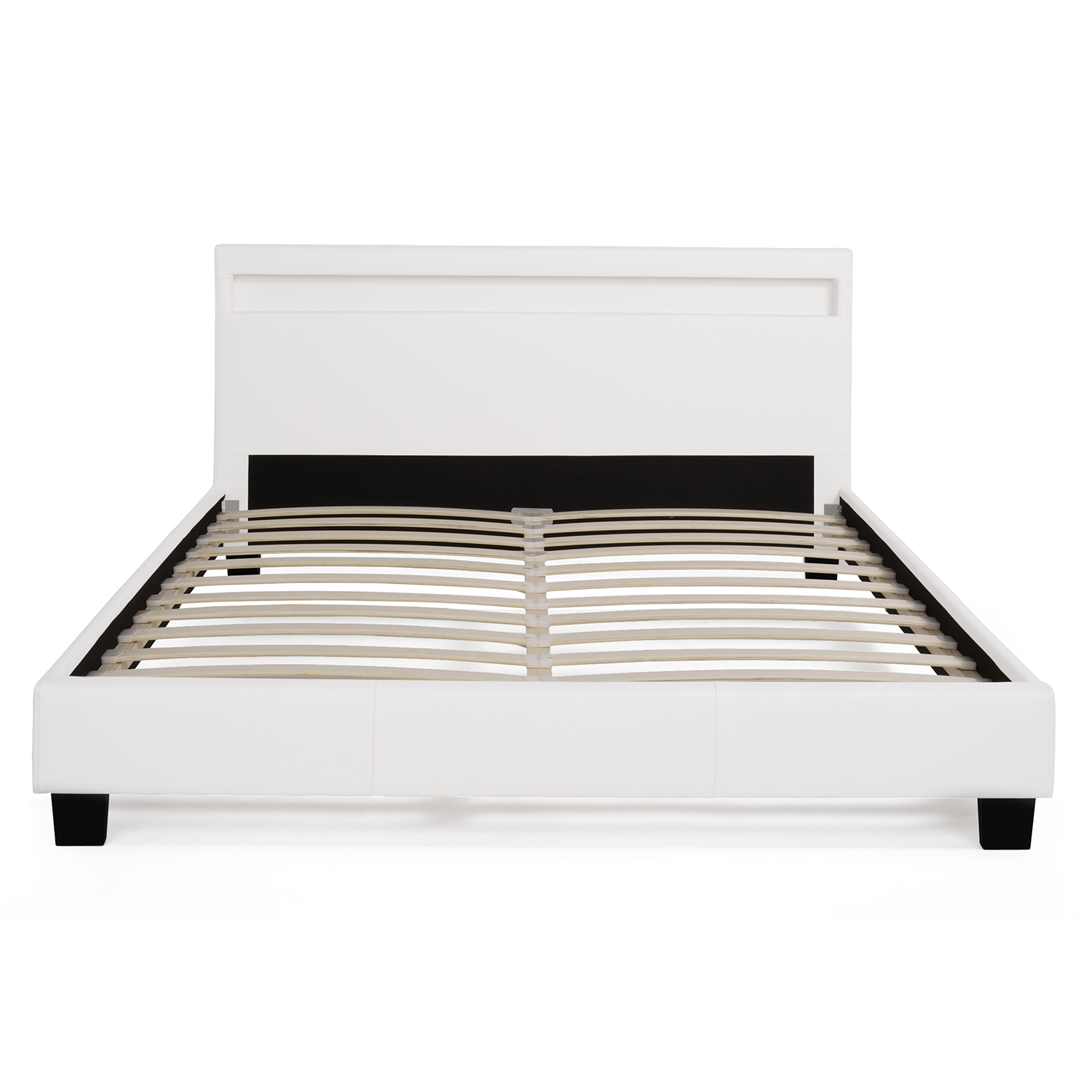 Lit LED 140x190 cm blanc pas cher - NEO | ID Market