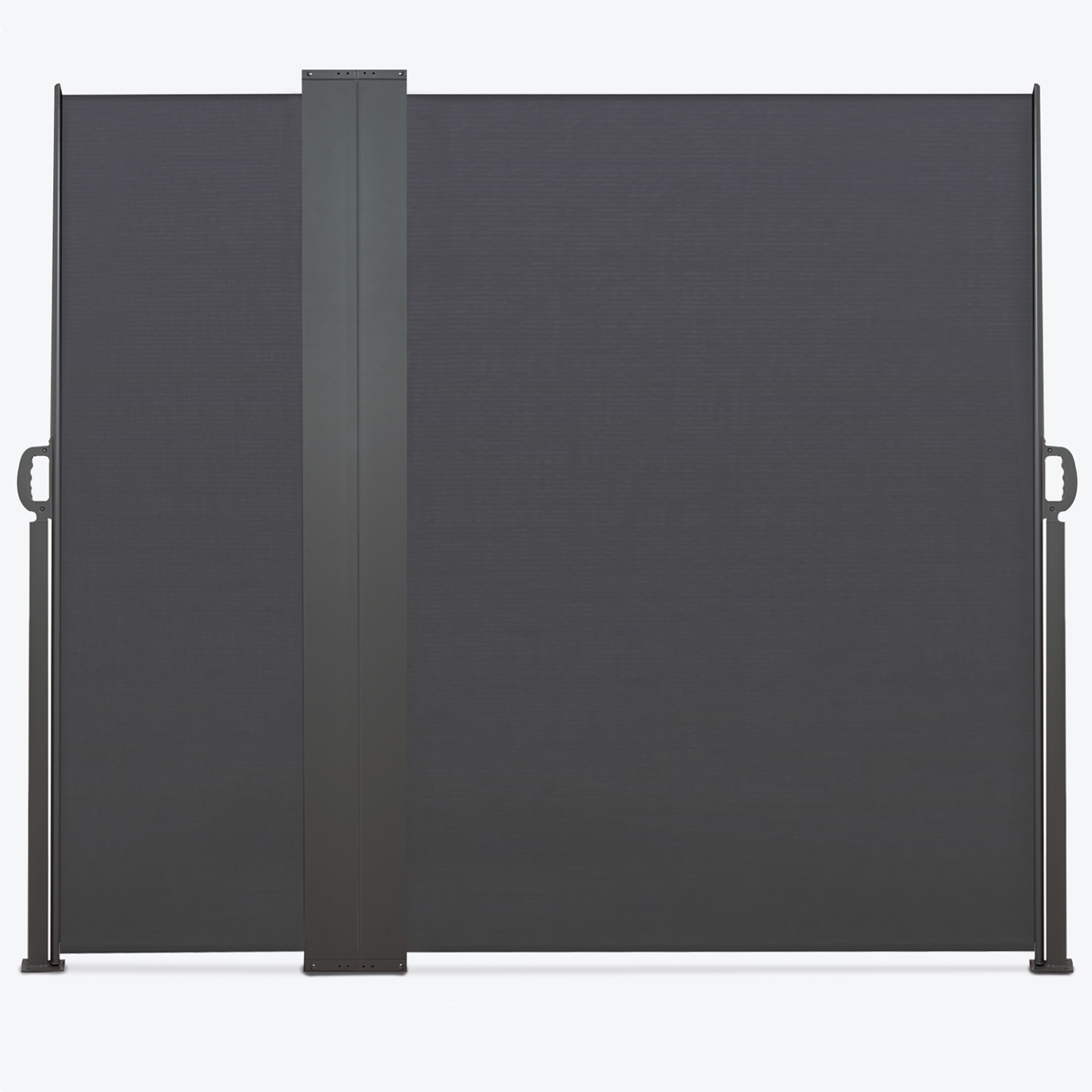 Paravent rétractable double 180 x 800 cm gris anthracite | ID Market