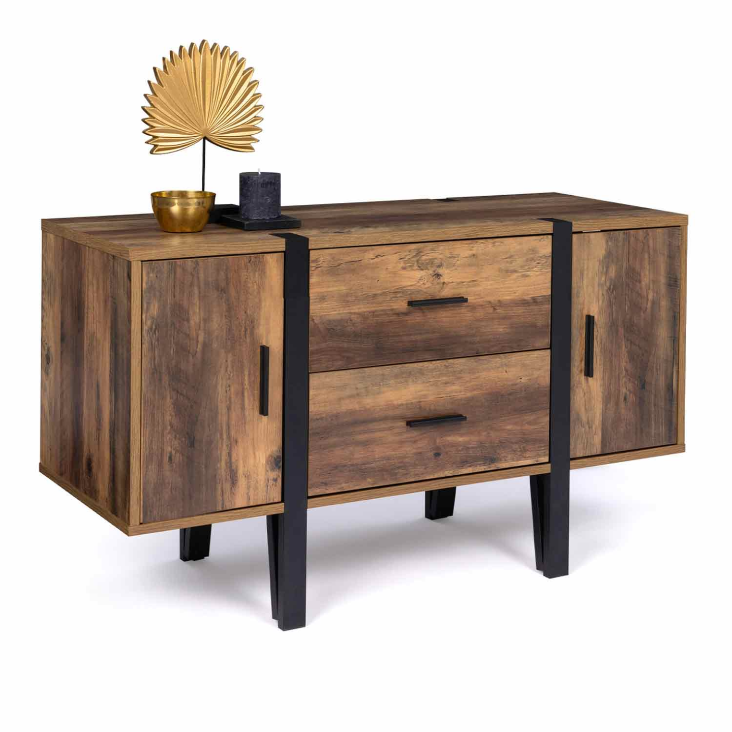 Buffet bois foncé et pied épingle pas cher - AUSTRIA | ID Market