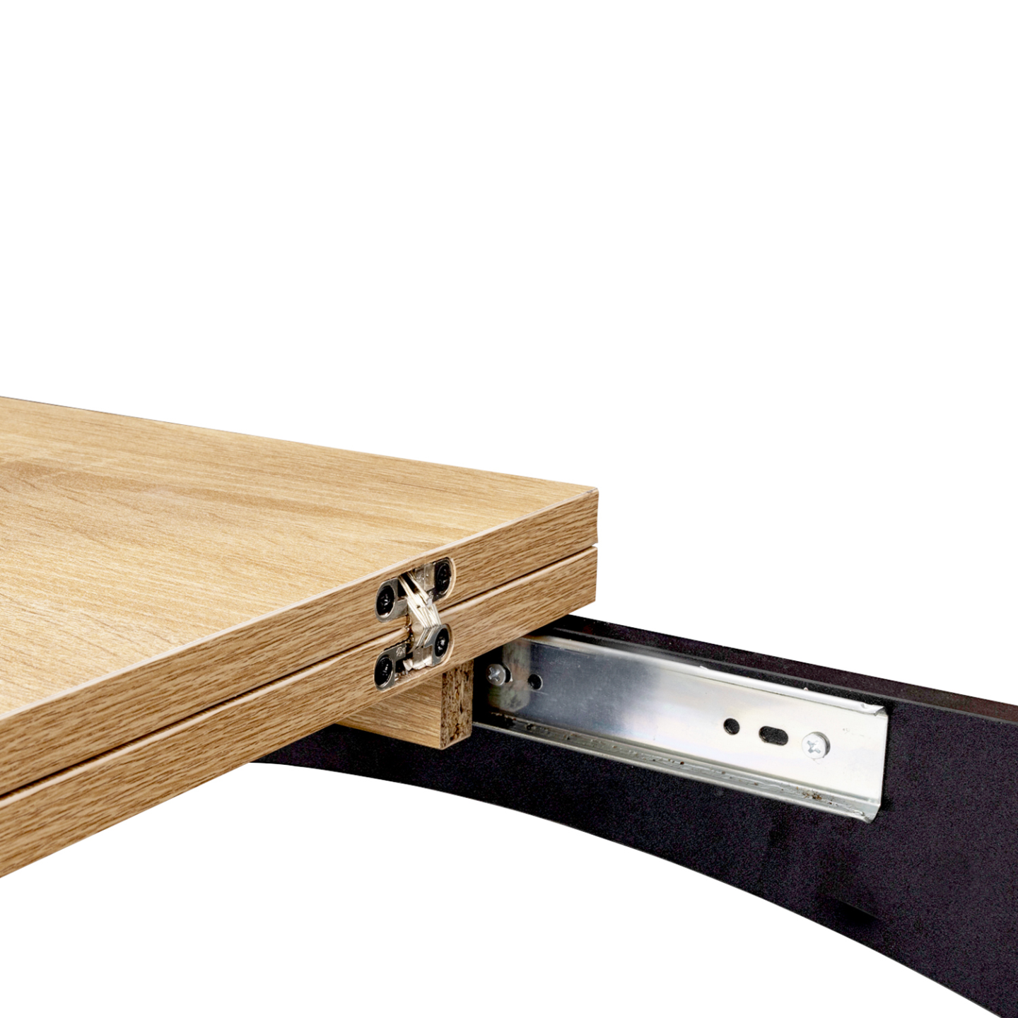 Table haute extensible 2 à 4 personnes noire et bois - DONA | ID Market