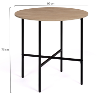 Table ronde industrielle 80 cm 4 personnes - DETROIT | ID Market