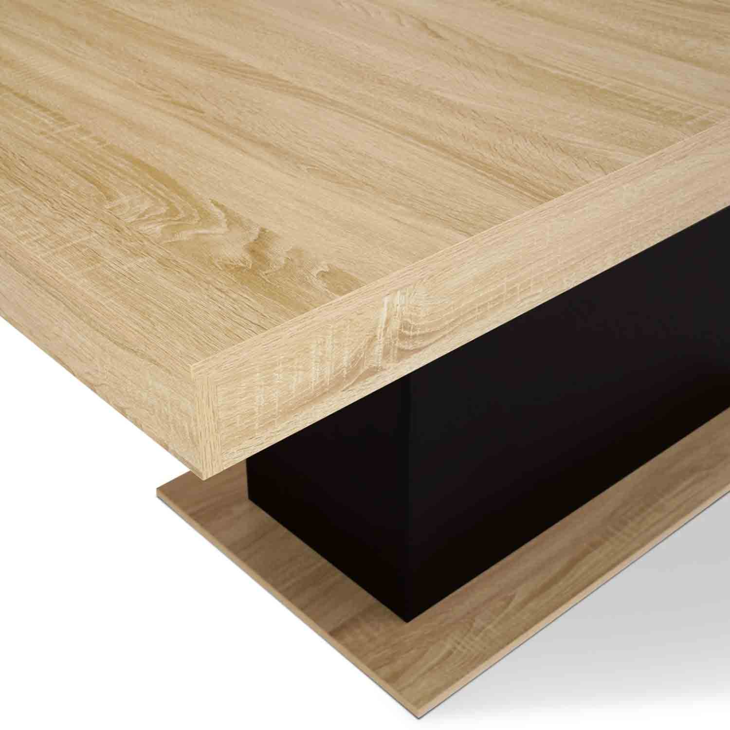 Table à manger 8 personnes bois et noir - EDEN | ID Market