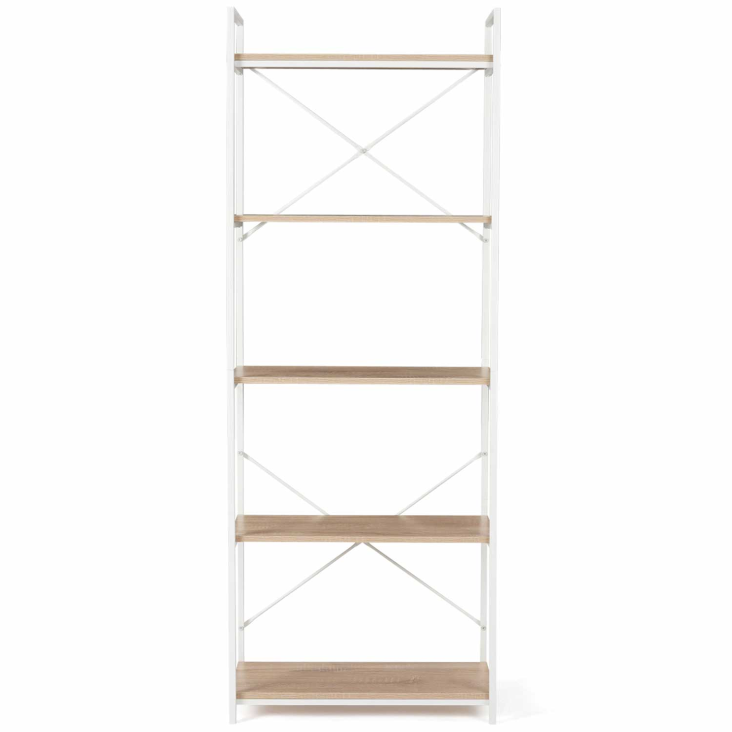 Étagère industrielle bois et métal blanc 5 niveaux - DETROIT | ID Market