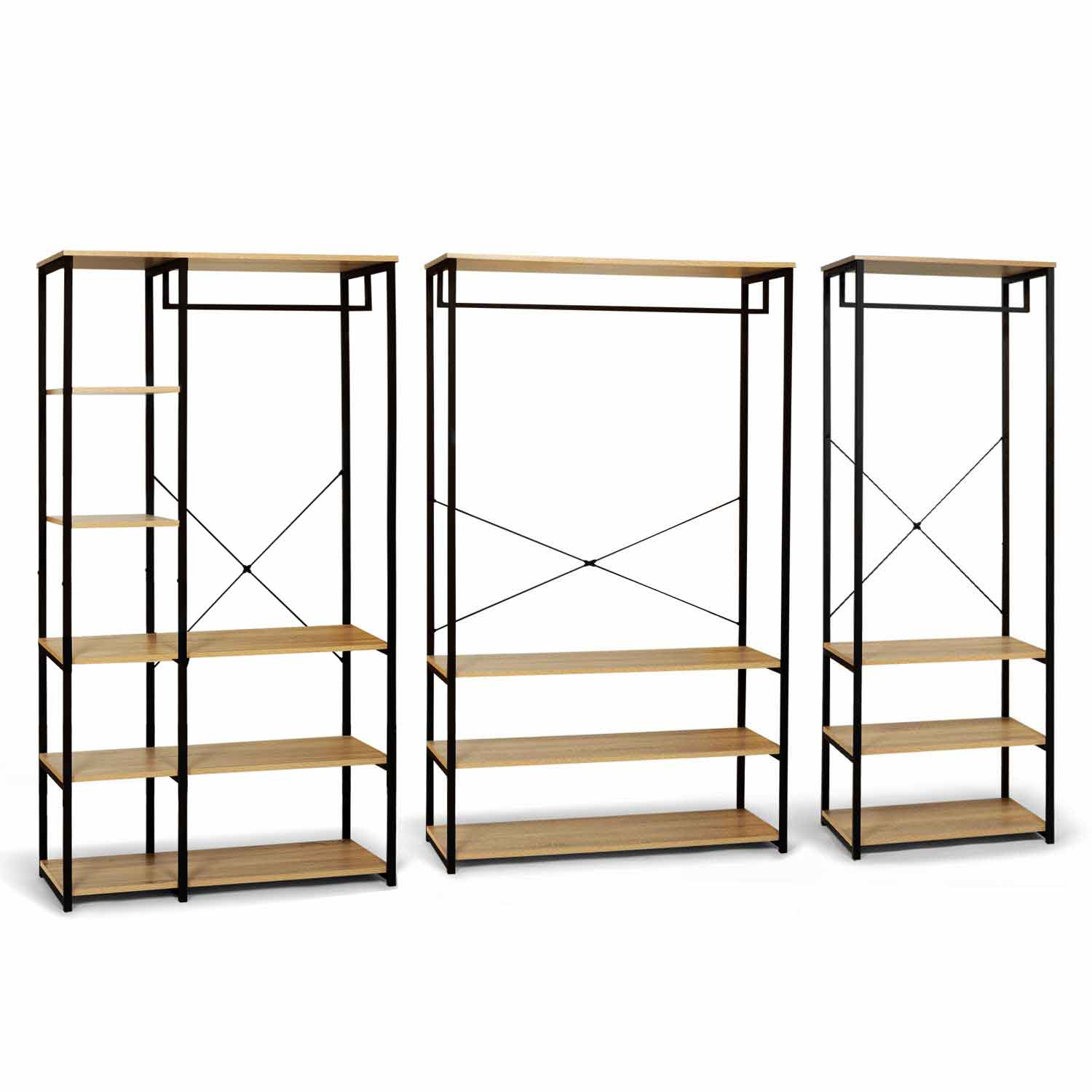 Dressing ouvert modulable pas cher style industriel 167 cm - DETROIT ...
