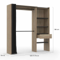 Dressing extensible pas cher bois et noir - MARTY | ID Market