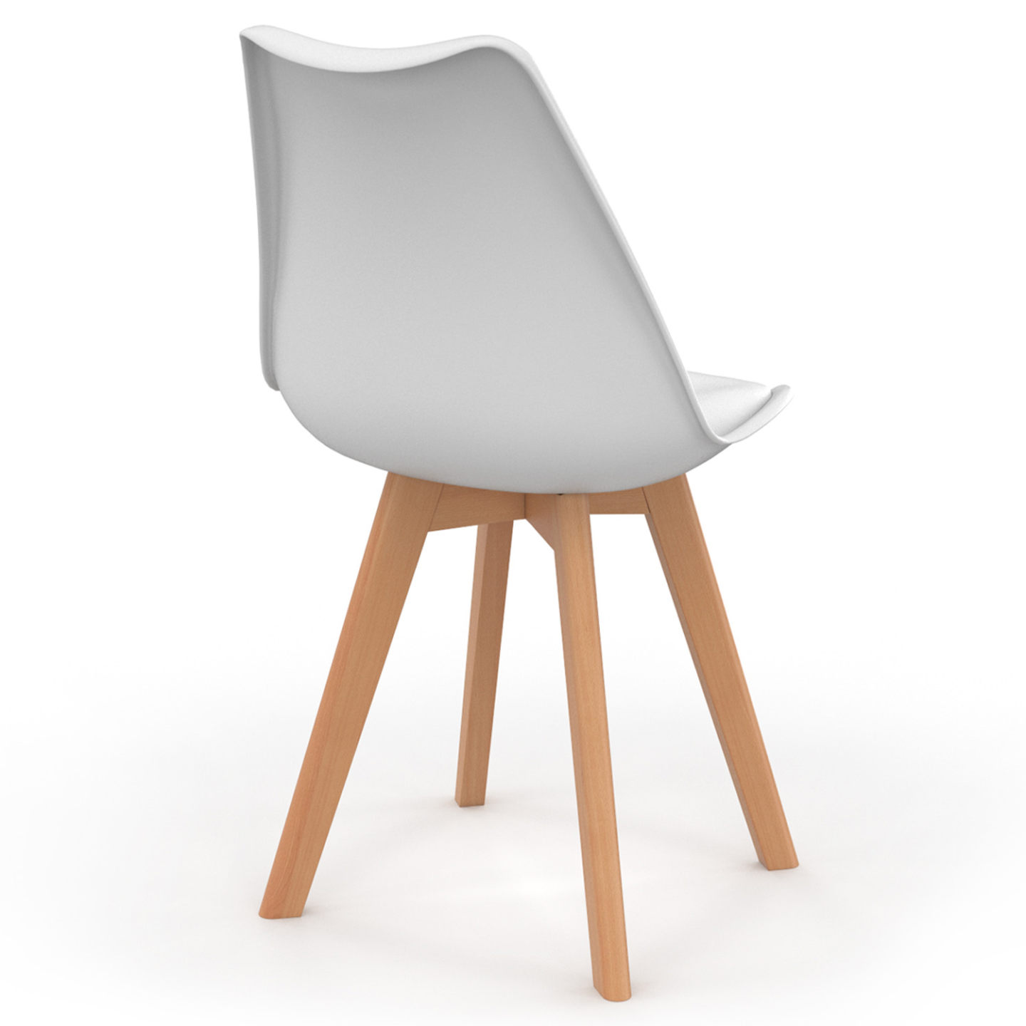 Chaises scandinaves blanches et pied bois pas cher | ID Market