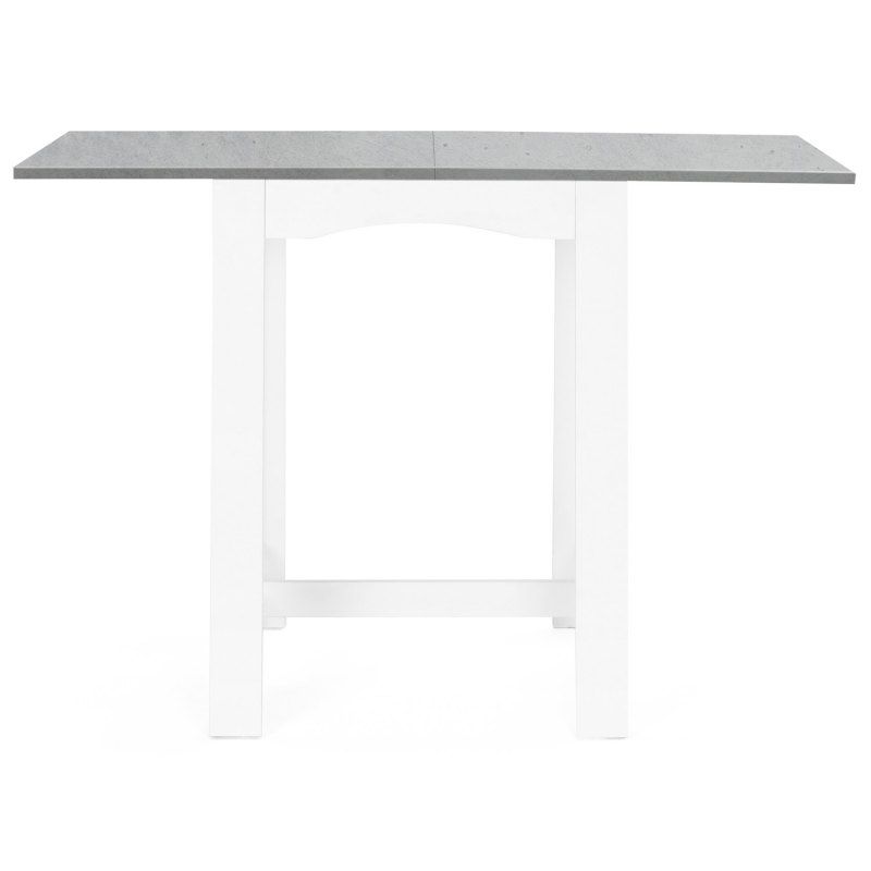 Table haute de bar extensible DONA 2 à 4 personnes blanche plateau ...