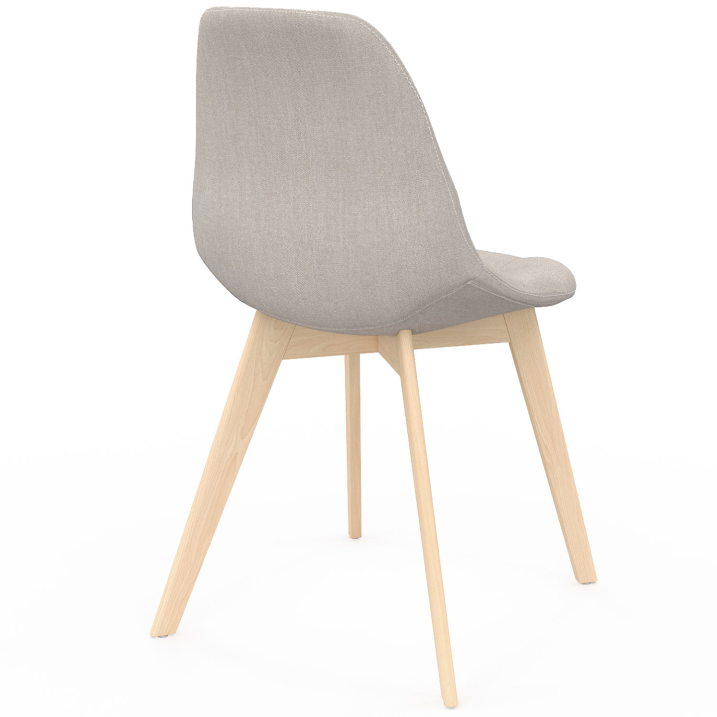 Chaises scandinaves beiges en tissu pour salle à manger - lot de 6 ...
