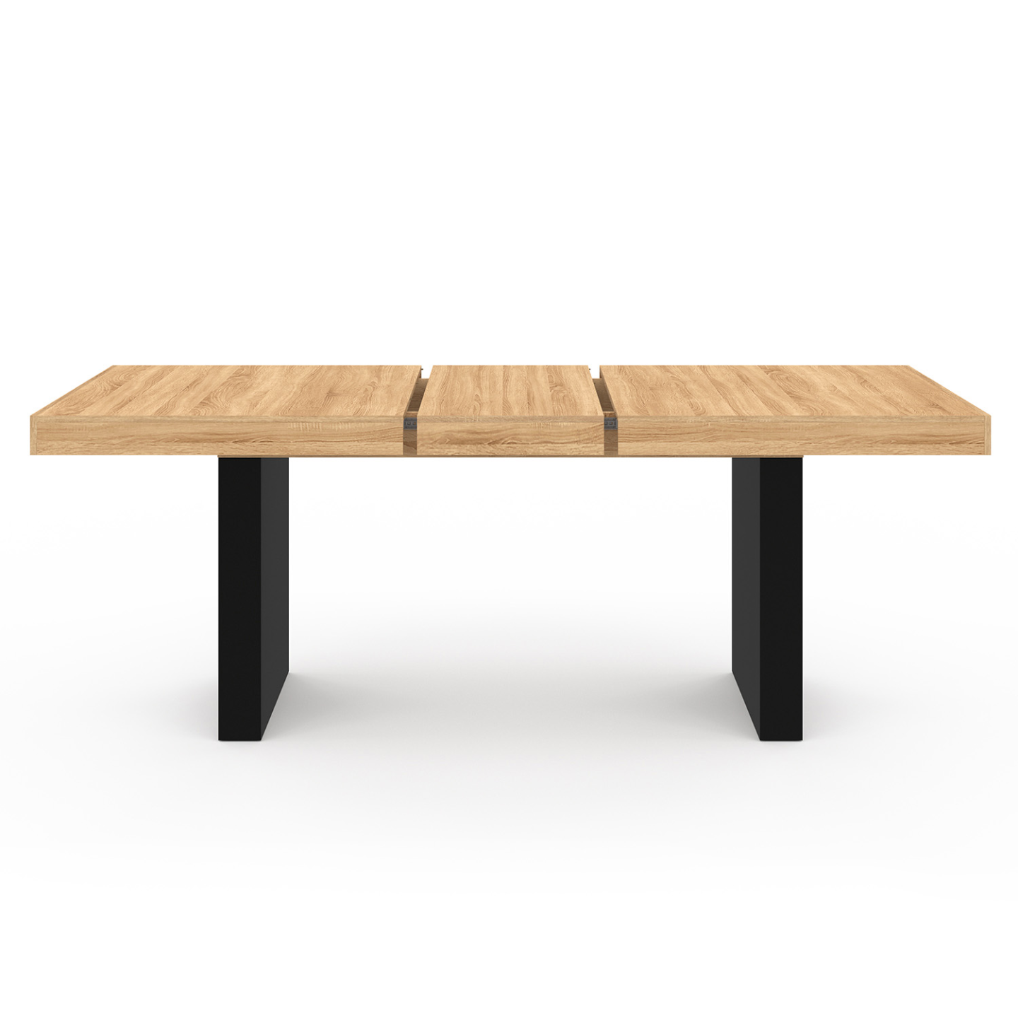 Table à manger extensible bois et noir 6-10 personnes - VITO | ID Market