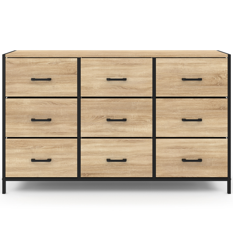 Commode tiroirs en tissu meuble de rangement industriel - UTAH | ID Market