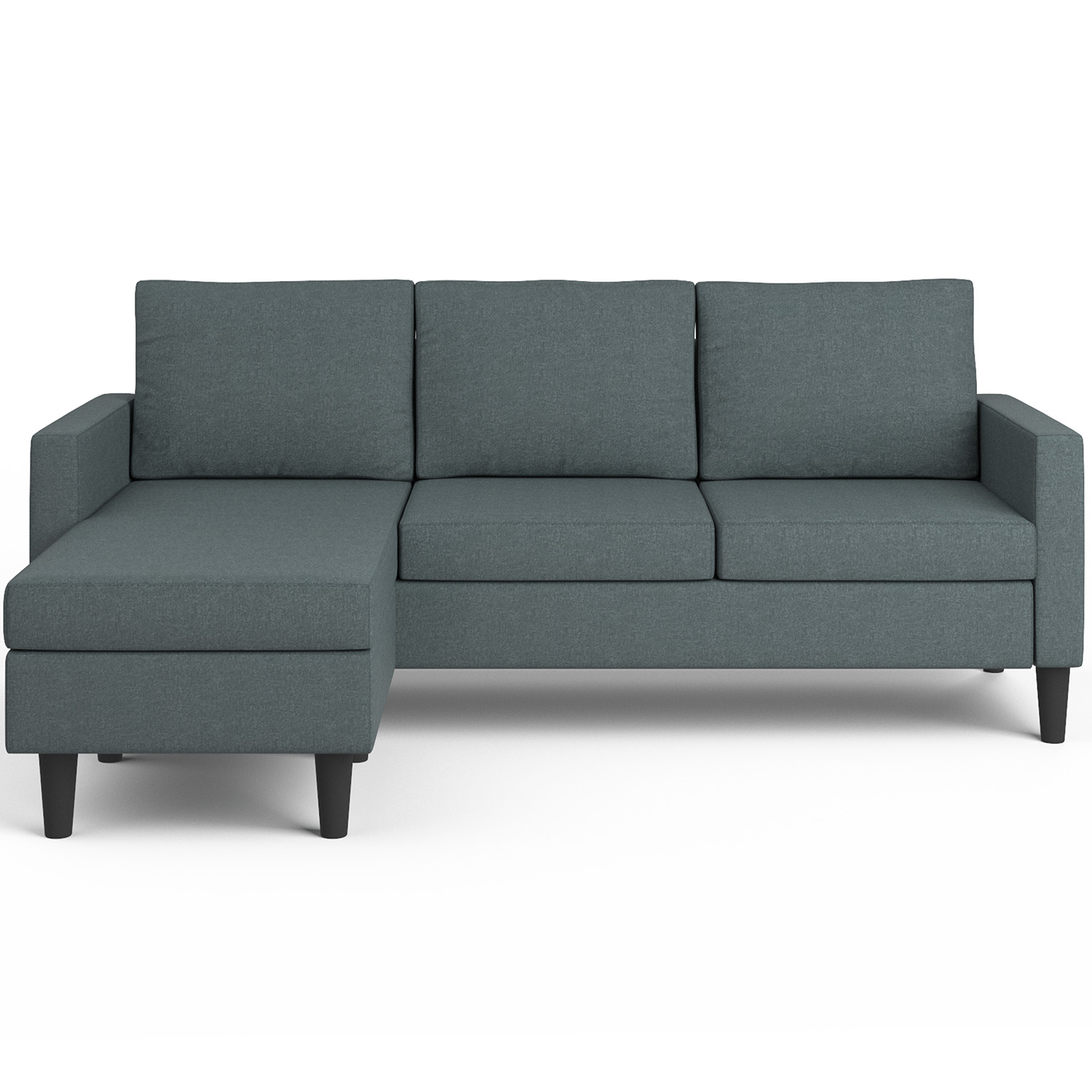 Canapé d’angle réversible 3 places gris anthracite - MARIUS | ID Market