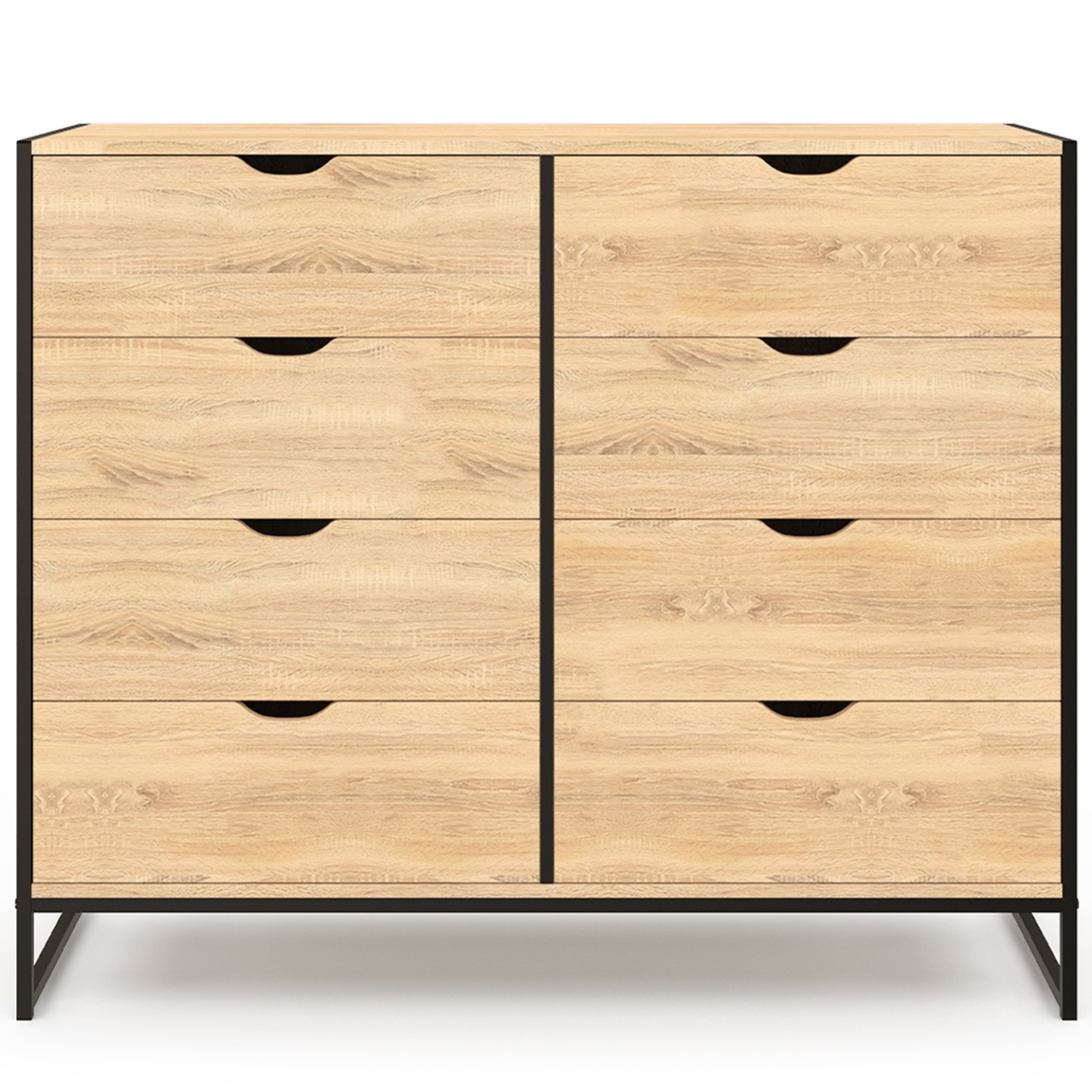 Commode industrielle 8 tiroirs 115cm - DETROIT | ID Market