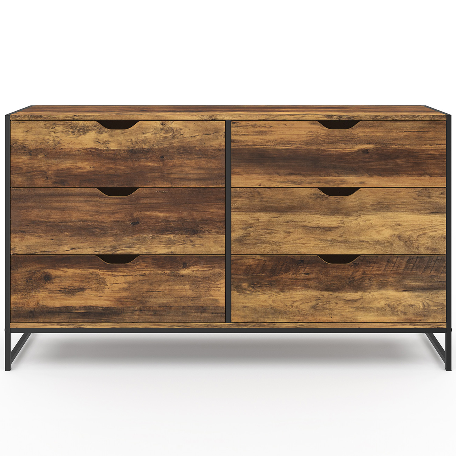 Commode XXL design industriel avec 6 tiroirs - HAWKINS | ID Market