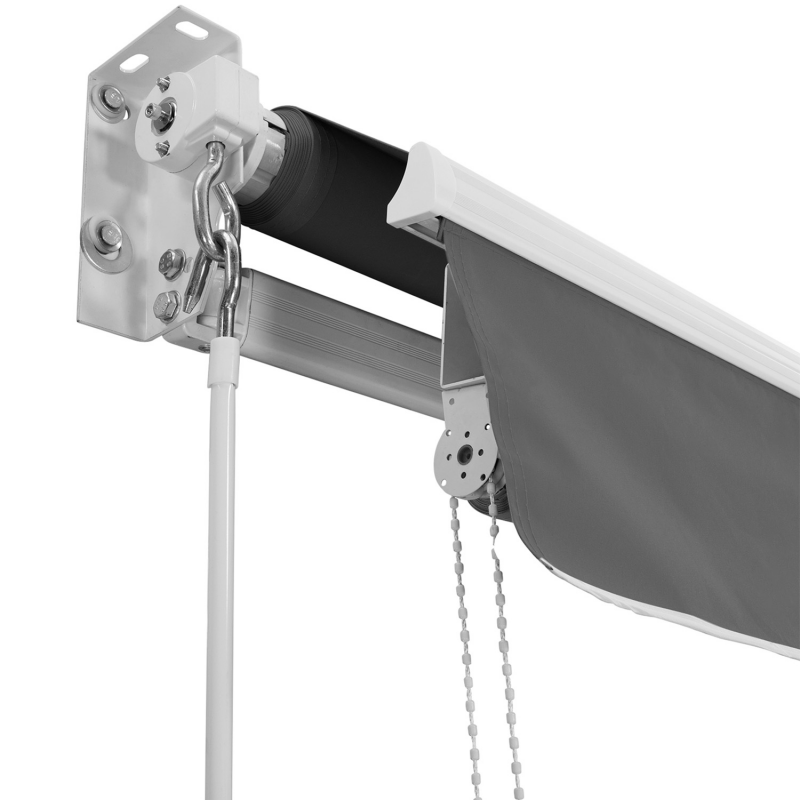 Store banne manuel 4x3m gris anthracite | ID Market