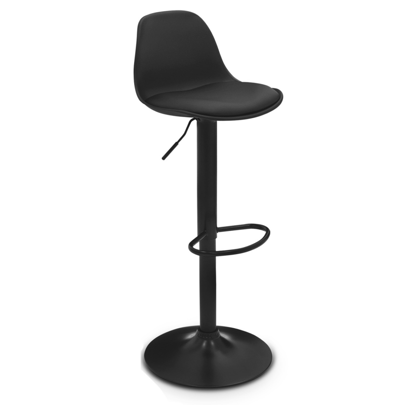 Lot de 4 tabourets de bar noirs design - KARL | ID Market