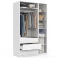 Dressing modulable blanc avec 1 penderie, 7 étagères et 3 tiroirs ...