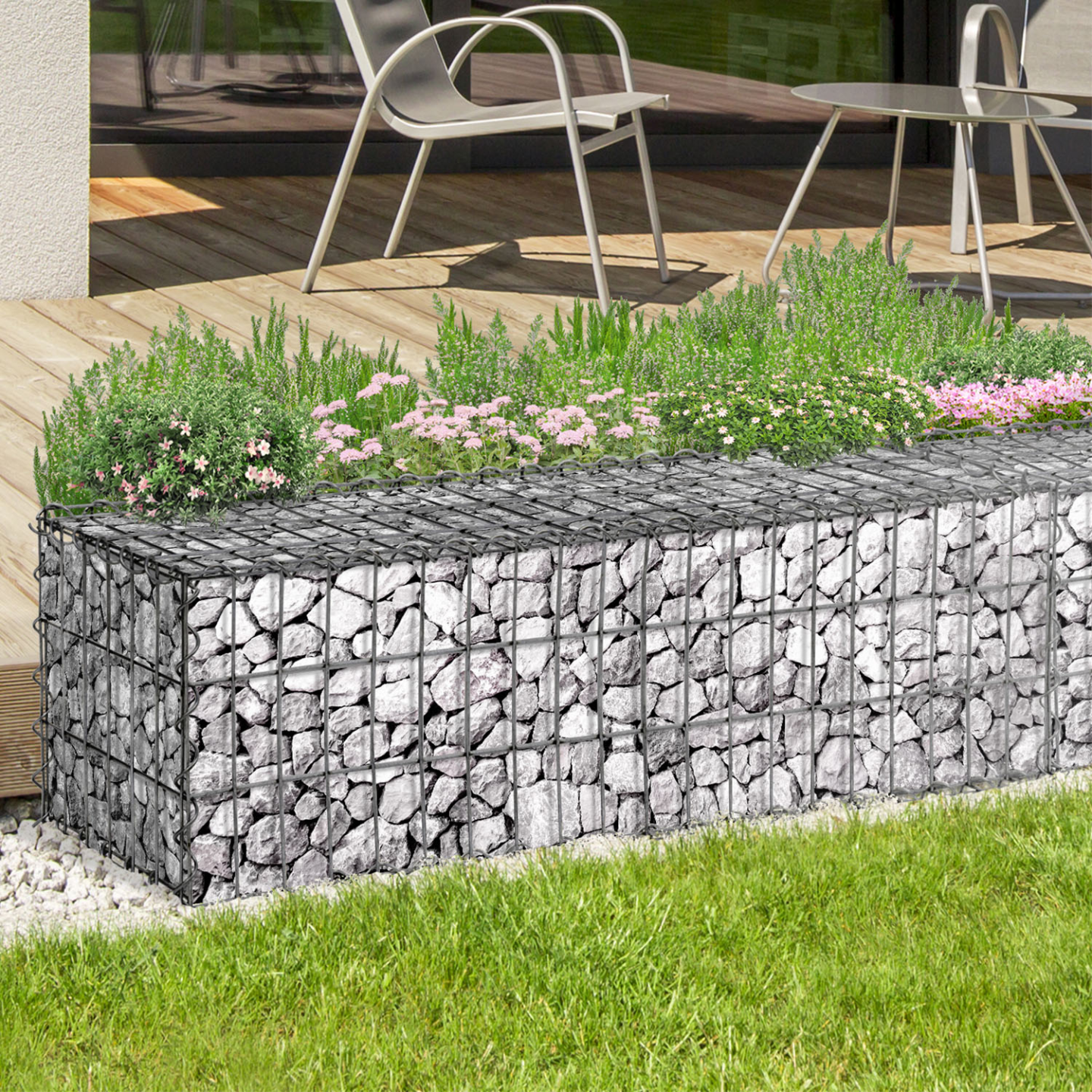 Gabion pour pierre pas cher (jardin) 100 x 30 x 30 cm : lot de 2 | ID ...