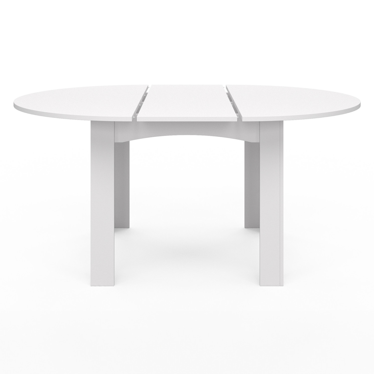 Table à manger blanche extensible ronde 4-8 personnes - DONA | ID Market