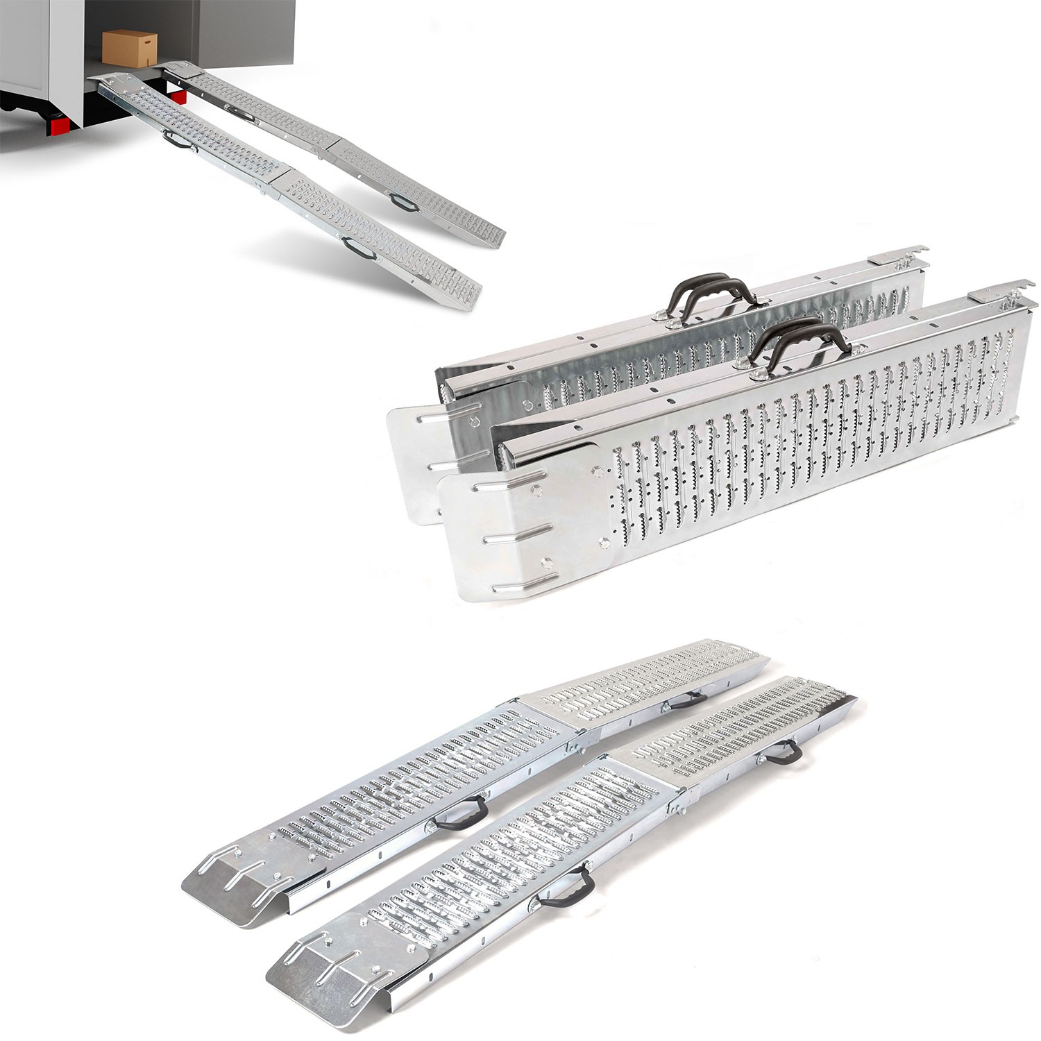 Rampe de chargement pour remorque pliable en métal | ID Market