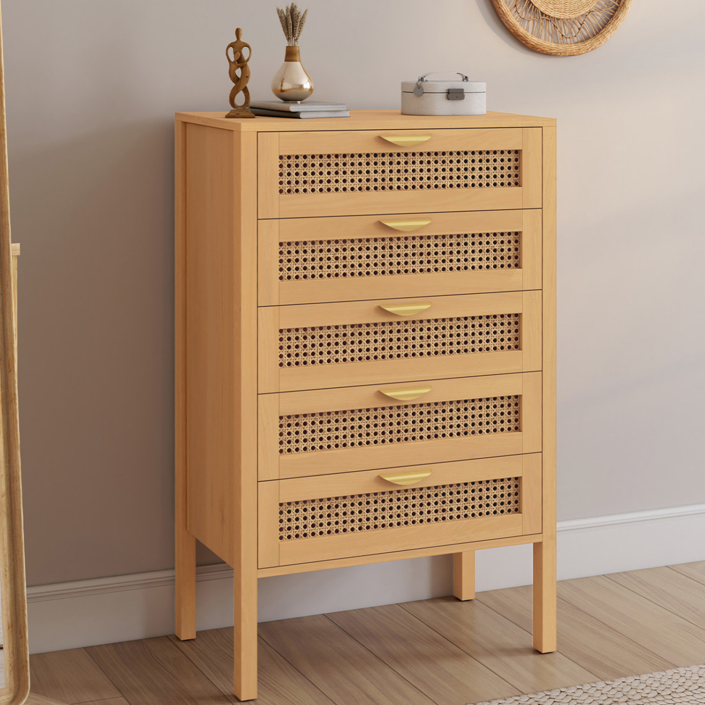 Commode cannage - IDMarket.com