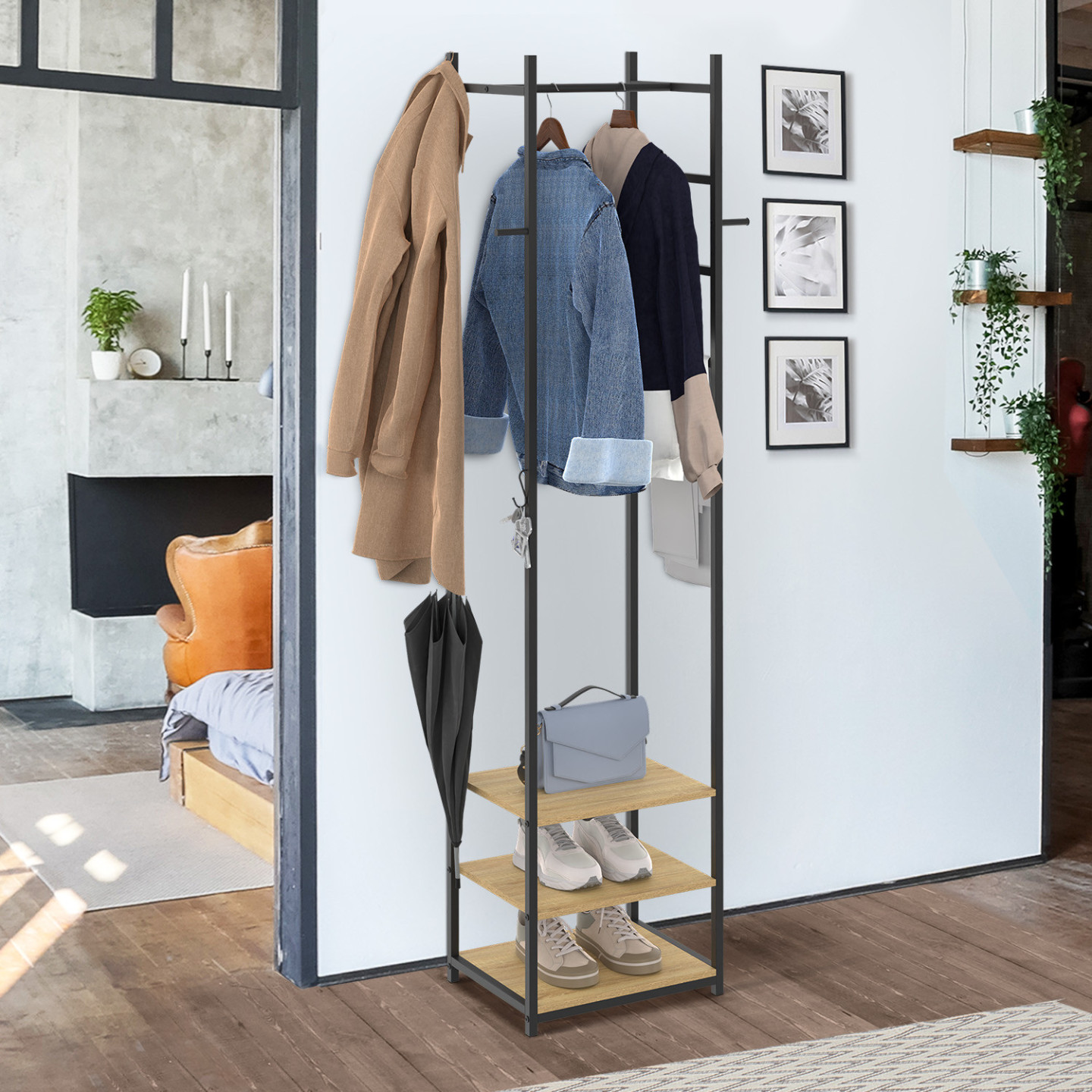 Vestiaire penderie d'entrée - Porte manteau - RICO | IDMarket