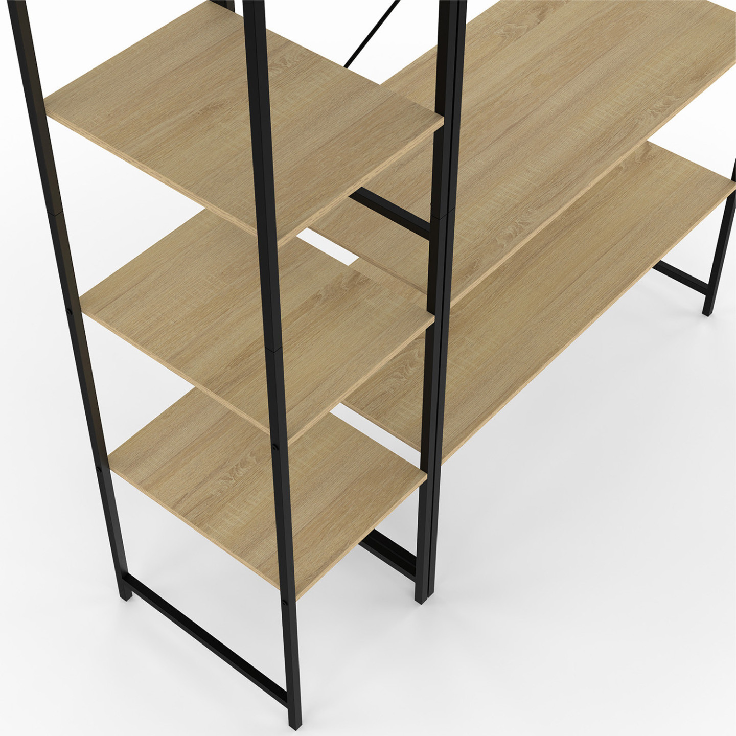 Dressing d'angle double penderie design industriel 123 cm - DETROIT ...