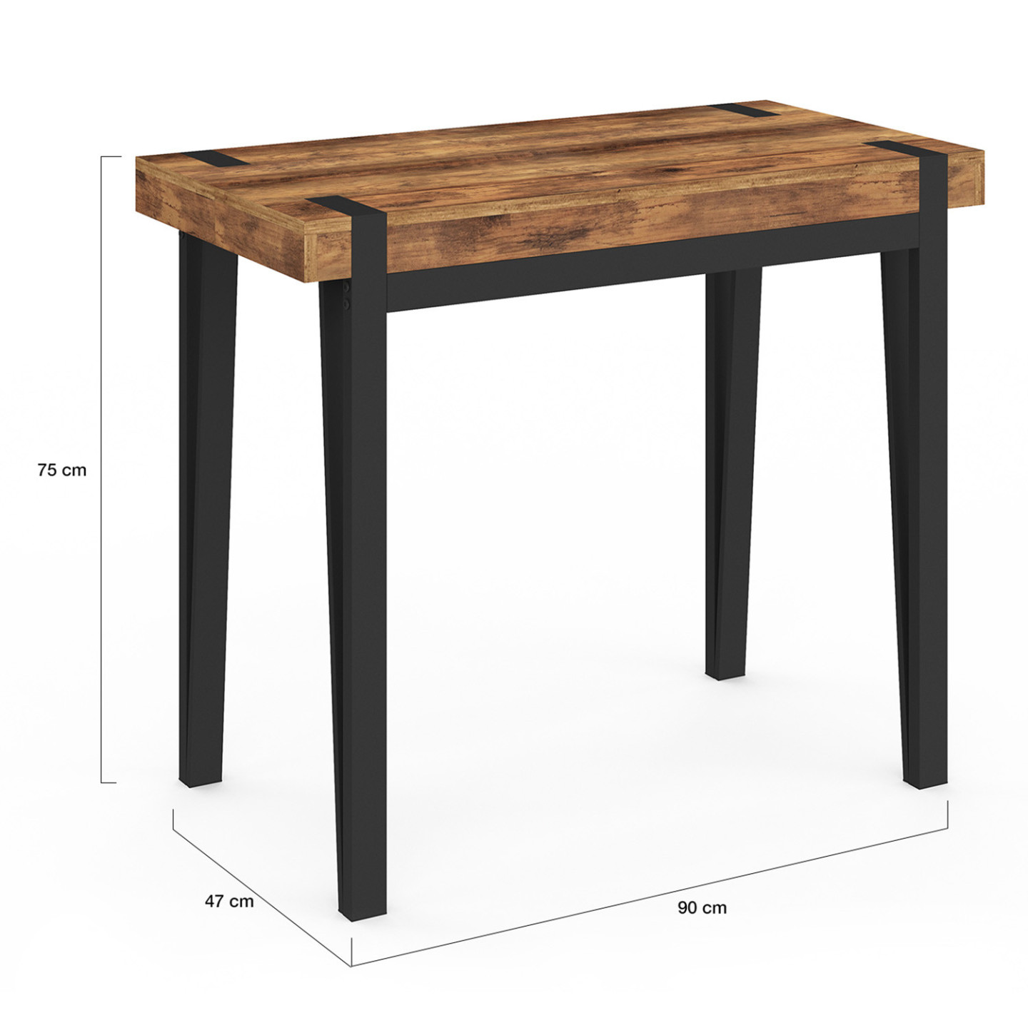 Table console extensible 10 personnes 235 cm design industriel ...