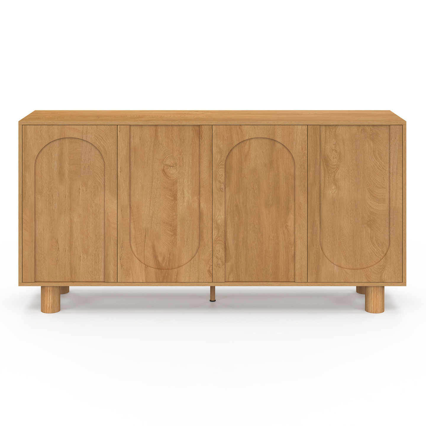 Buffet 160 cm 4 portes design arche bois façon chêne - ARCHIE | IdMarket