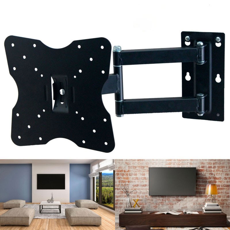 SUPPORT TV MURAL PIVOTANT ET INCLINABLE CAPACITÉ 25 KG ECRAN LCD, L...